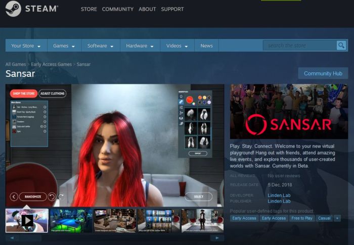 Sansar launches on Steam – Inara Pey: Living in a Modemworld